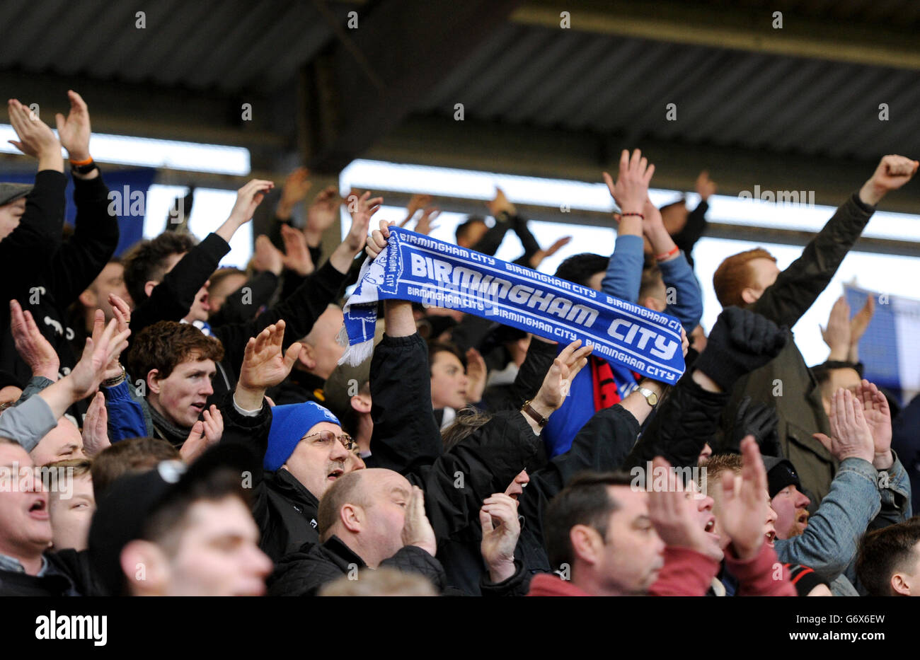 Birmingham City fans show their support in the stands Stock Photo - Alamy Birmingham City fans show their support in the stands Stock Photo - Alamy