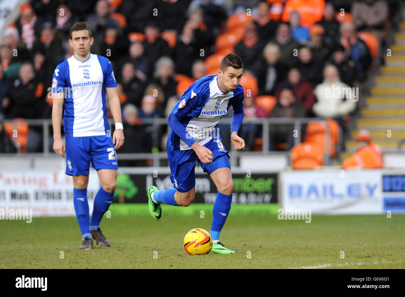 Birmingham City's Federico Macheda (right) on the move Stock Photo - Alamy