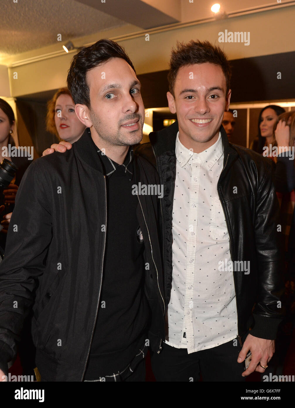 Dynamo (left) and Tom Daley attend the National Theatre Live Gala ...