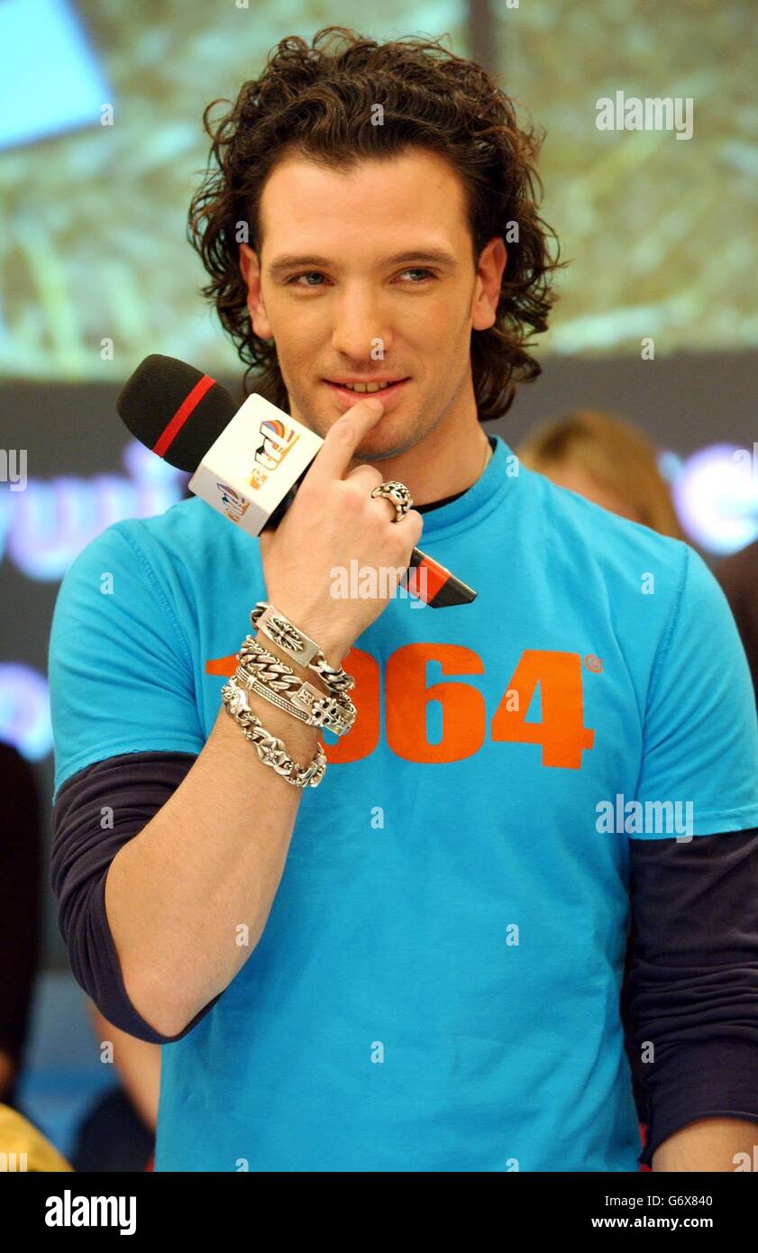 Former N'Sync's JC Chasez during his guest appearance on MTV's TRL UK ...