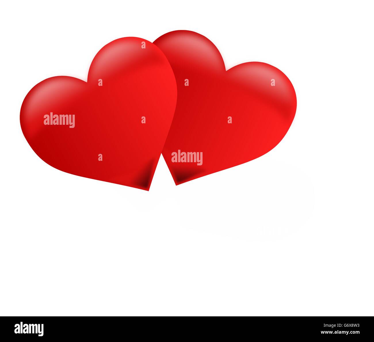 two hearts , two red hearts Stock Vector Image & Art - Alamy