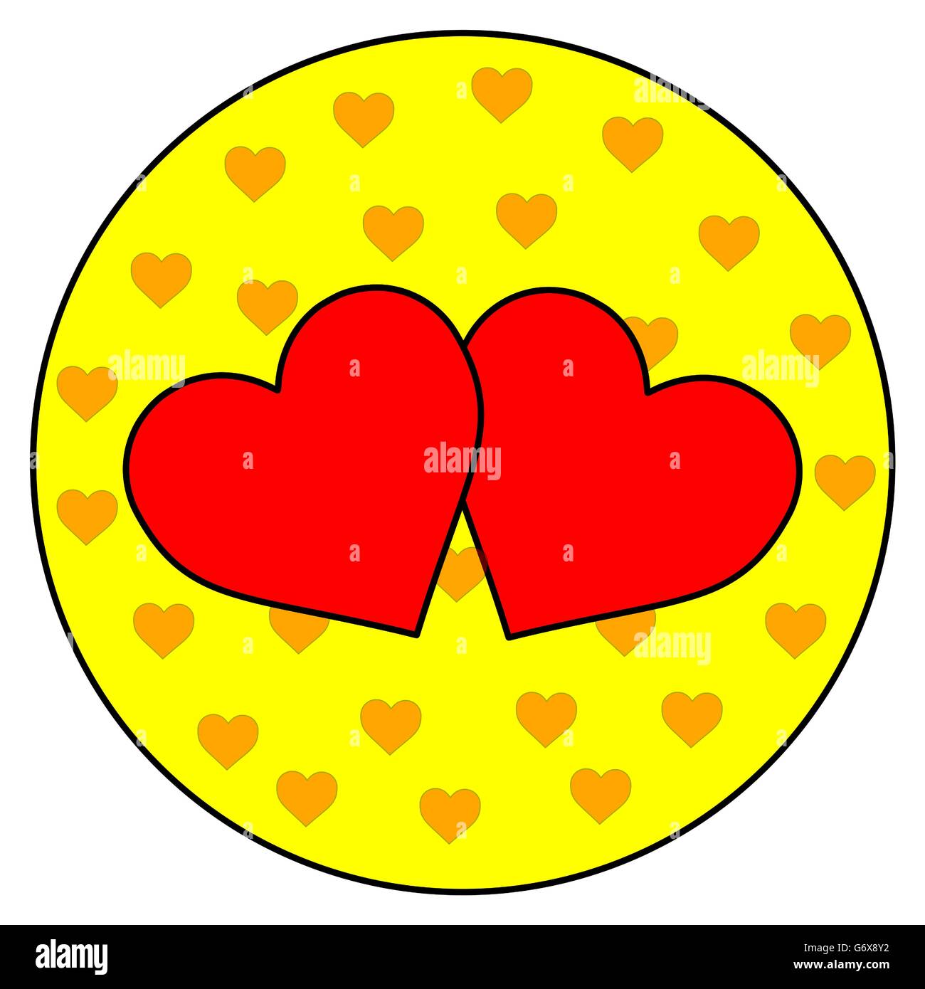 two hearts , two red hearts Stock Vector Image & Art - Alamy