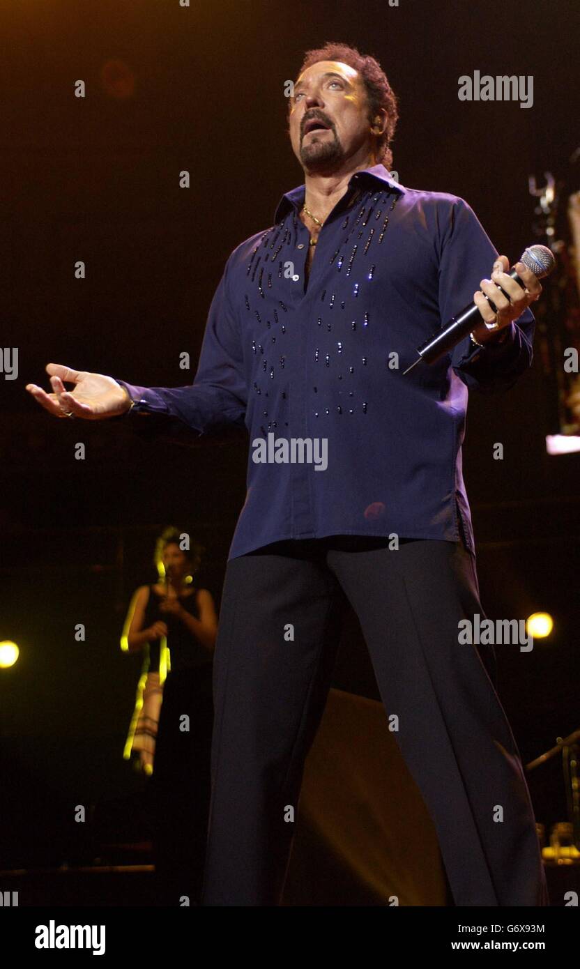 Singer Tom Jones performs live on stage, as part of the 'The Who And ...