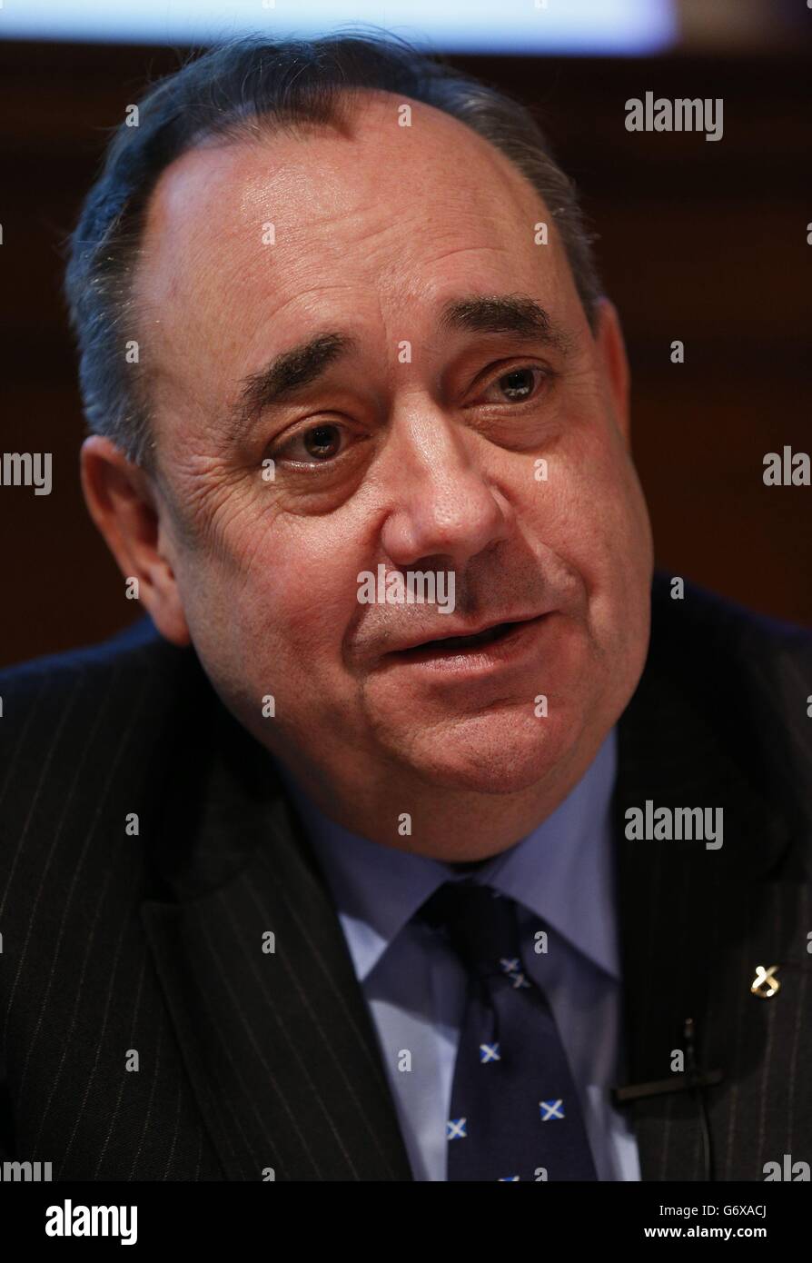 Alex Salmond gives Scottish independence lecture Stock Photo - Alamy
