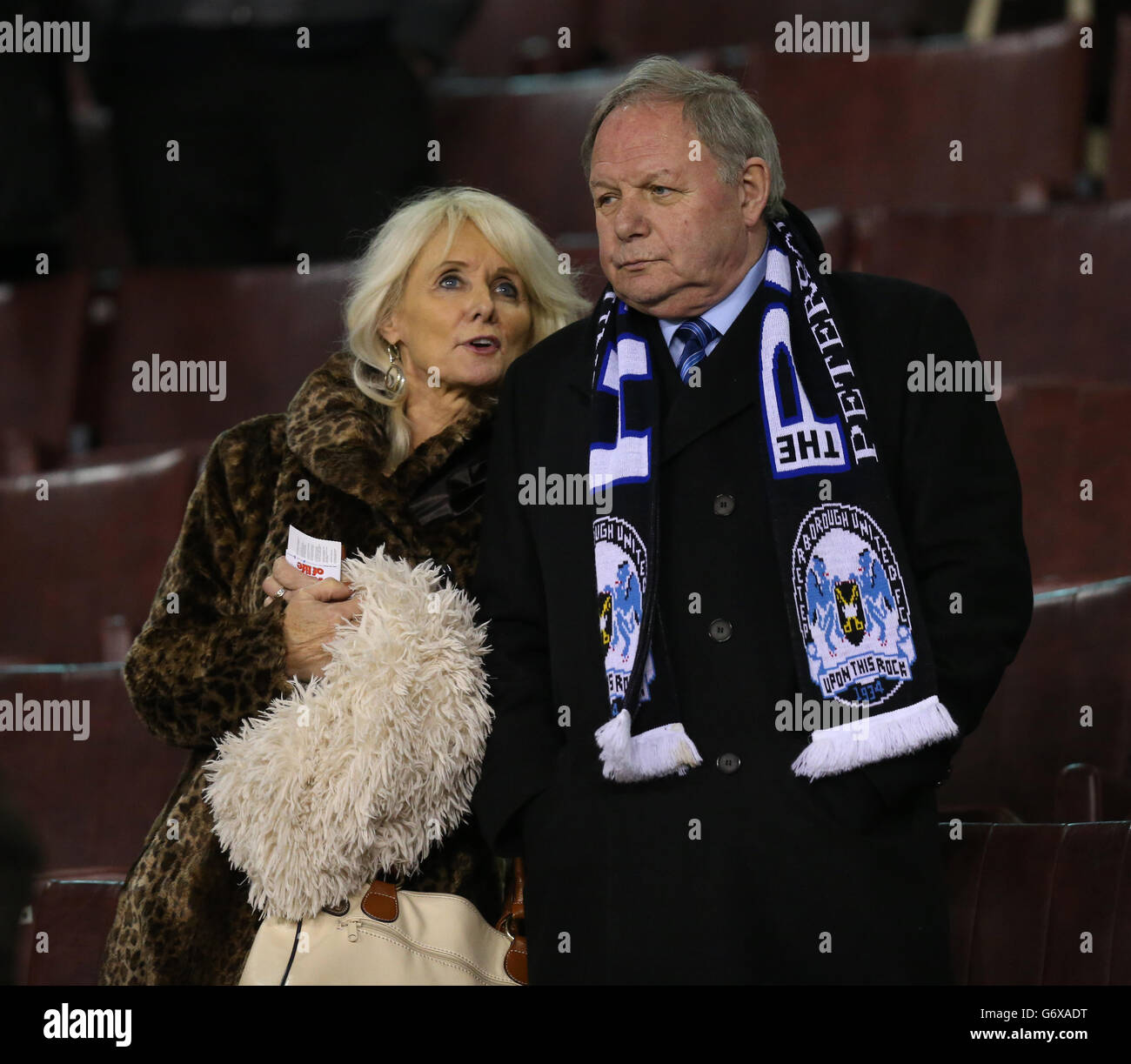 Peterborough United's director Barry Fry with his wife Kristine before ...