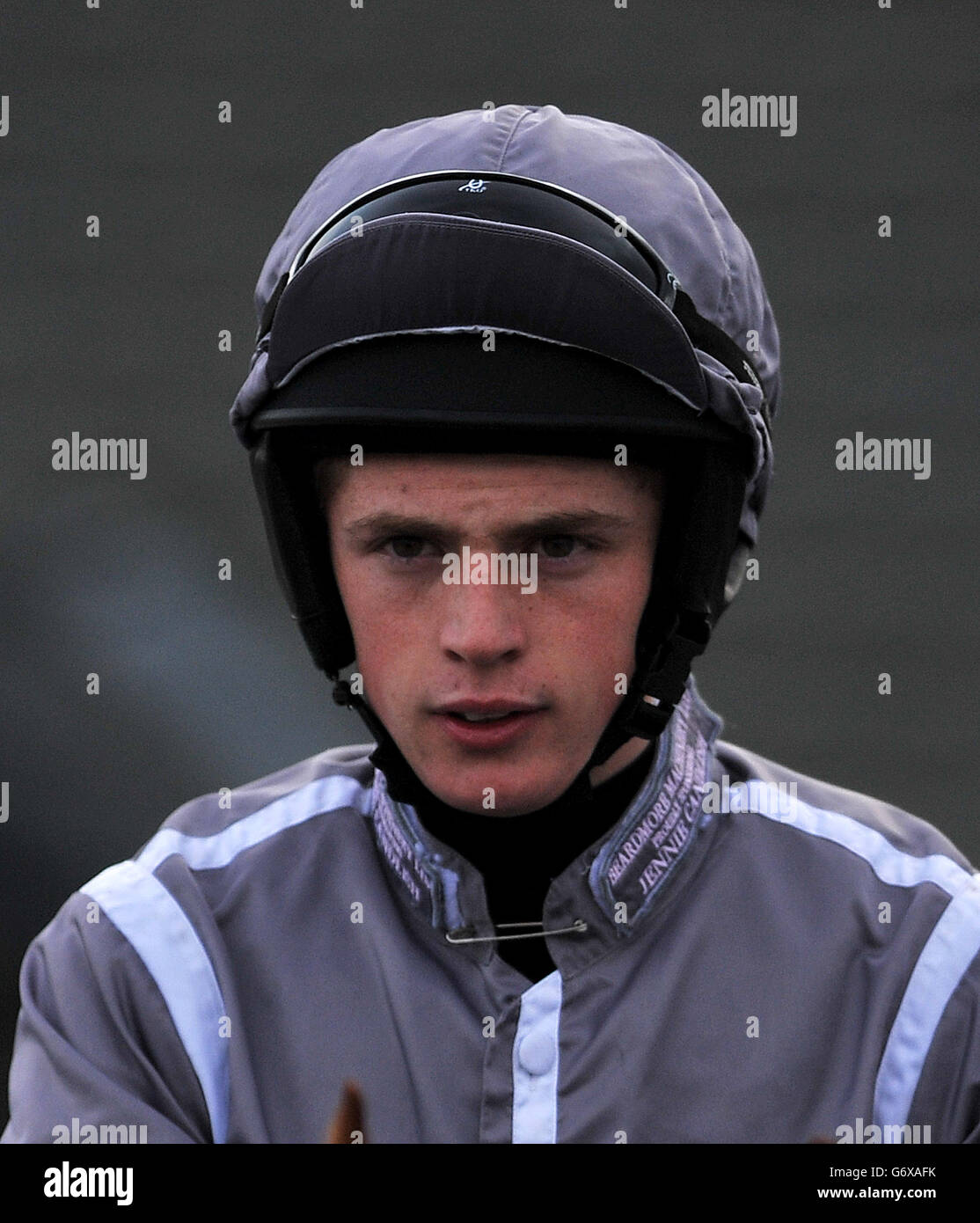 Jockey Connor Ring at Southwell Racecourse, Southwell Stock Photo - Alamy