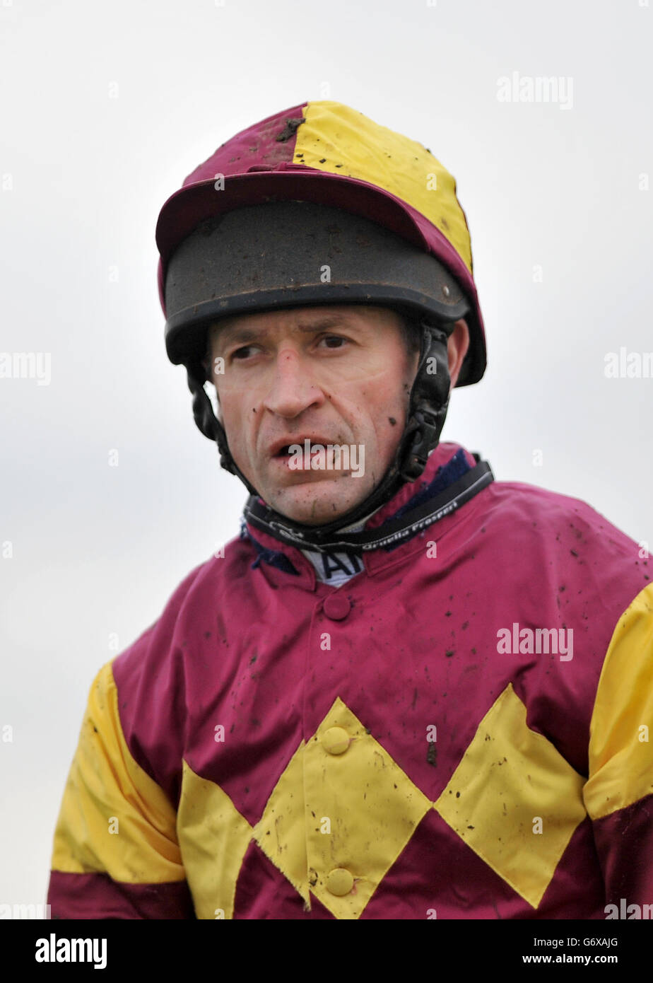Horse Racing - Southwell Racecourse. Jockey Andrew Powell at Southwell ...