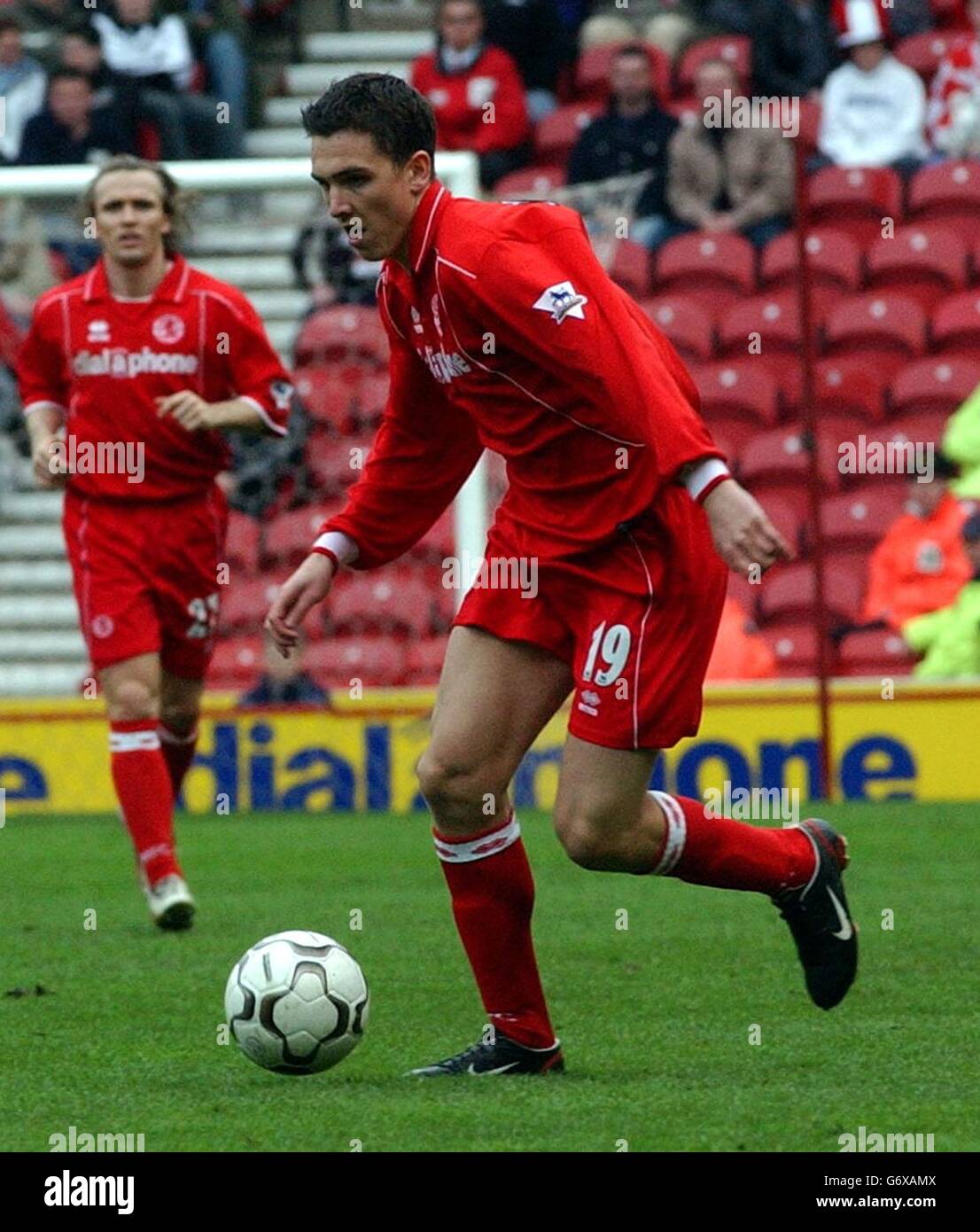 Middlesbrough's Stewart Downing in action during the Barclaycard ...