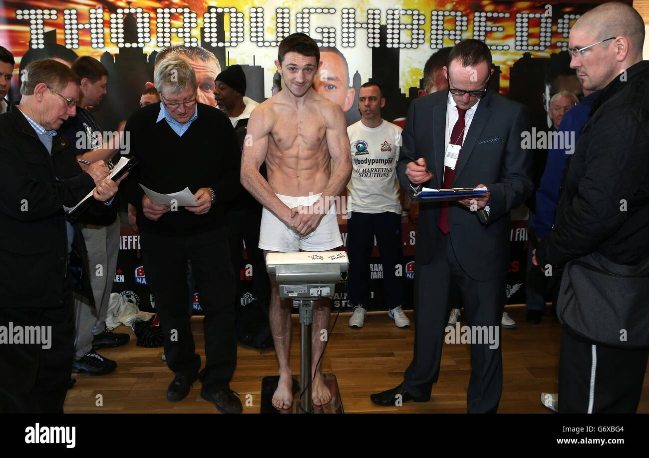 Boxing - All Boxers Weigh-In - Aintree Racecourse Stock Photo - Alamy