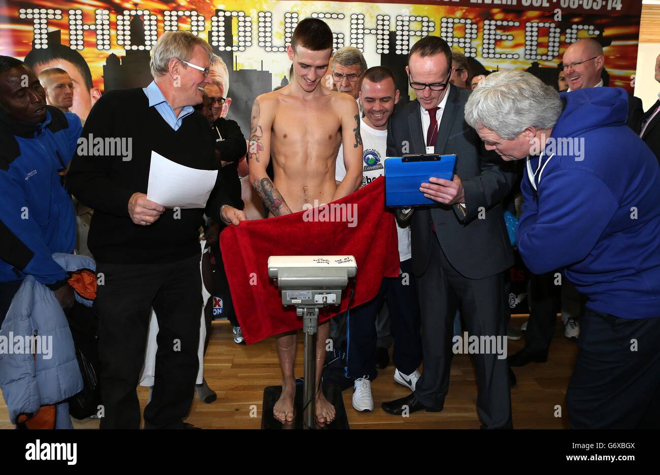 Boxing - All Boxers Weigh-In - Aintree Racecourse Stock Photo - Alamy
