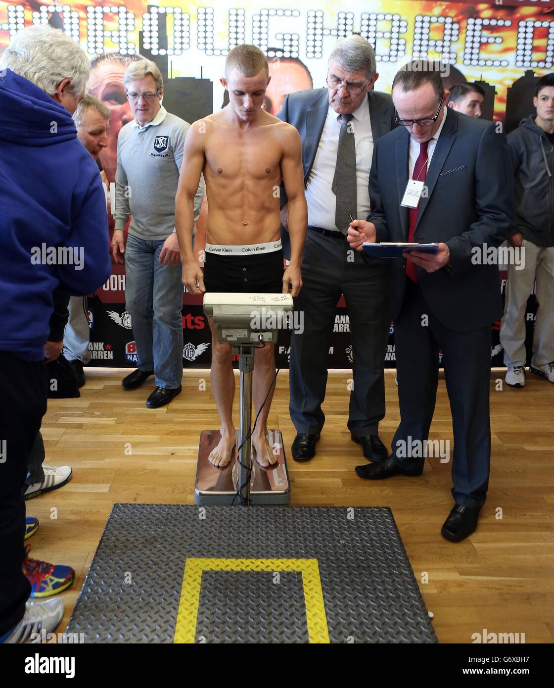 Boxing - All Boxers Weigh-In - Aintree Racecourse Stock Photo - Alamy