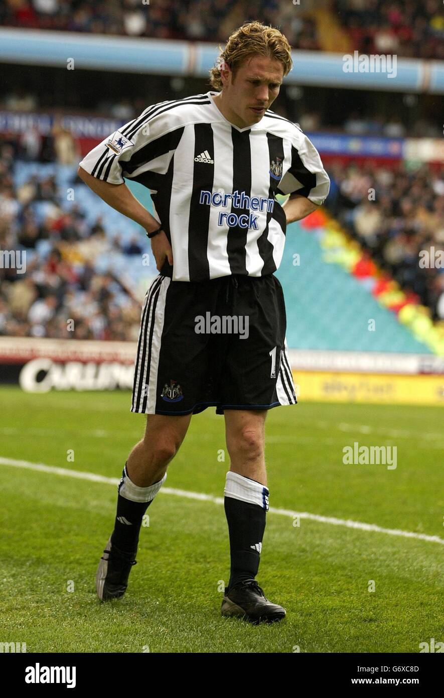Newcastle United's Craig Bellamy shows his dejection as he leaves the ...
