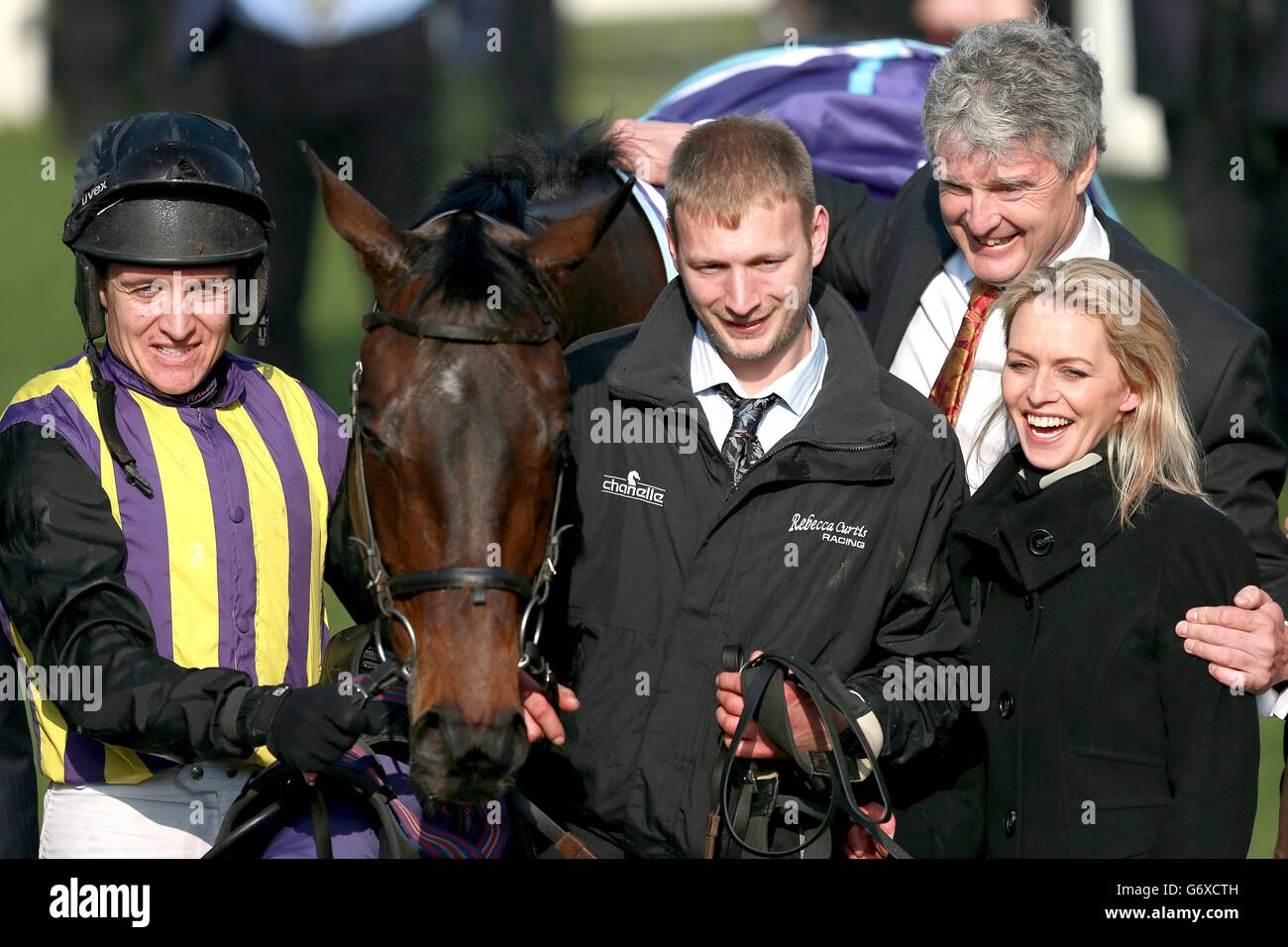 Trainer rebecca curtis at cheltenham racecourse hi-res stock ...