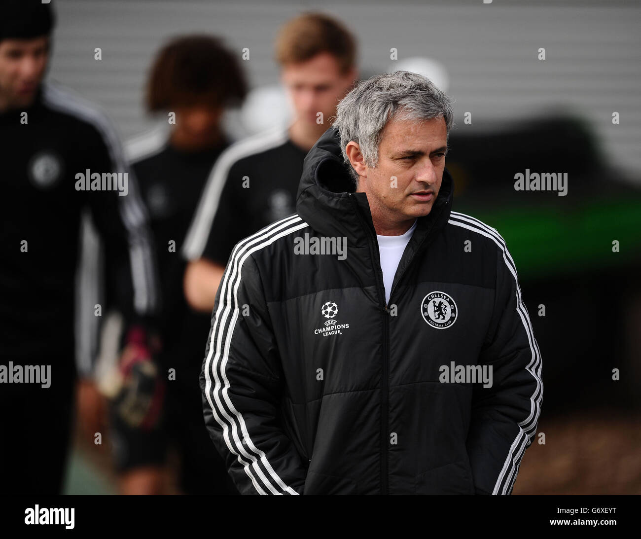 Chelsea manager jose mourinho training session cobham training ground ...