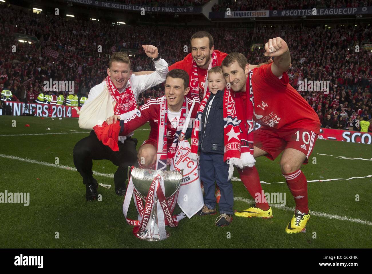 Aberdeen players Jonny Hayes, Andrew Considine, Ryan Jack and Niall ...