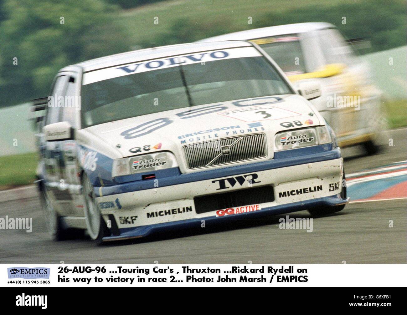 26-AUG-96 .Touring Car's , Thruxton .Rickard Rydell on his way to ...