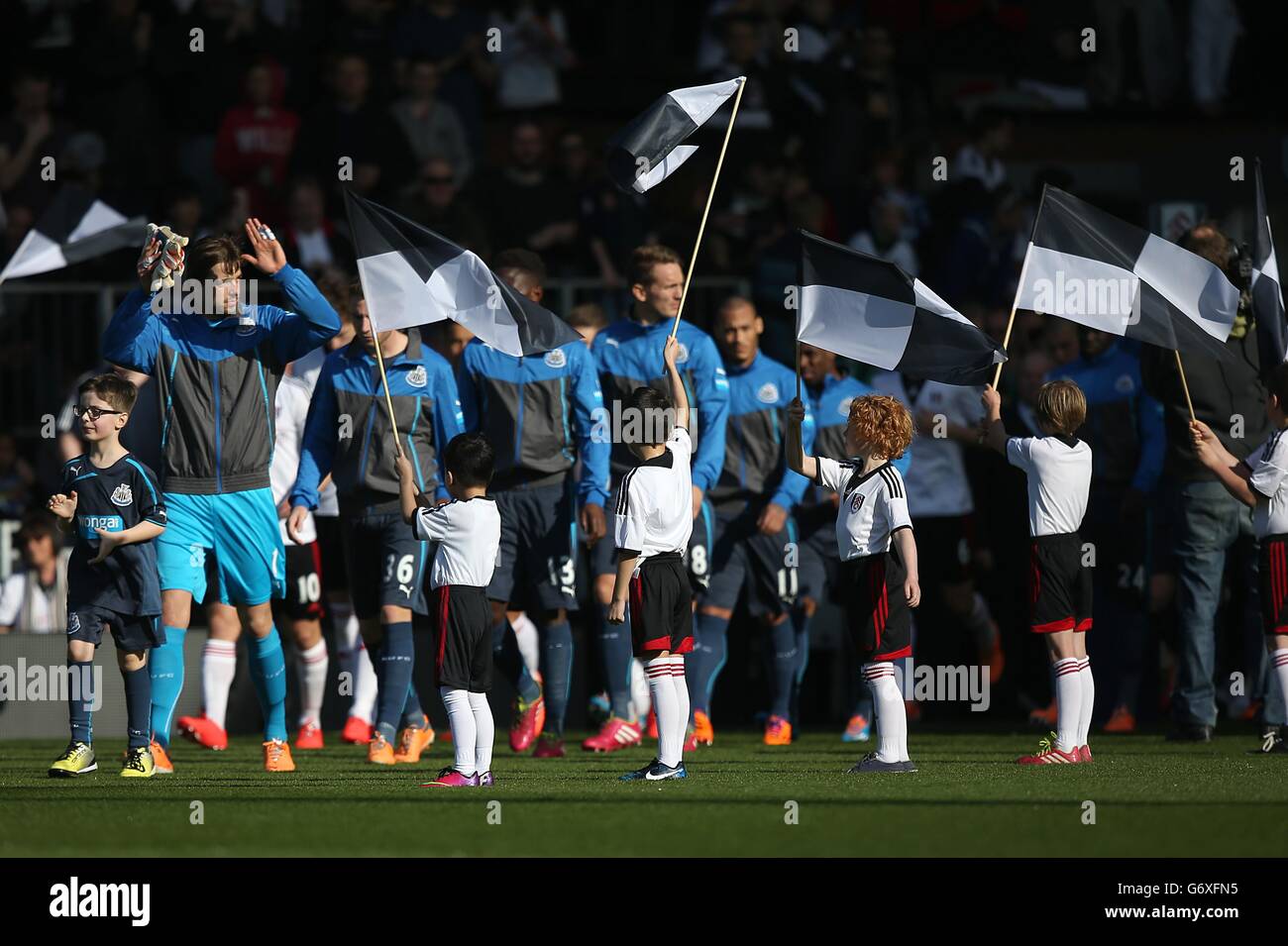 Newcastle united football flag hi-res stock photography and images - Alamy