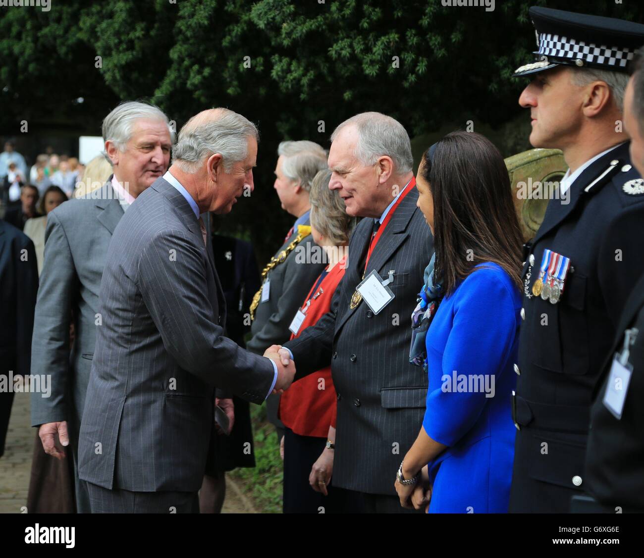 The Prince of Wales arrives at St. Peter's and St. Paul's Church in ...
