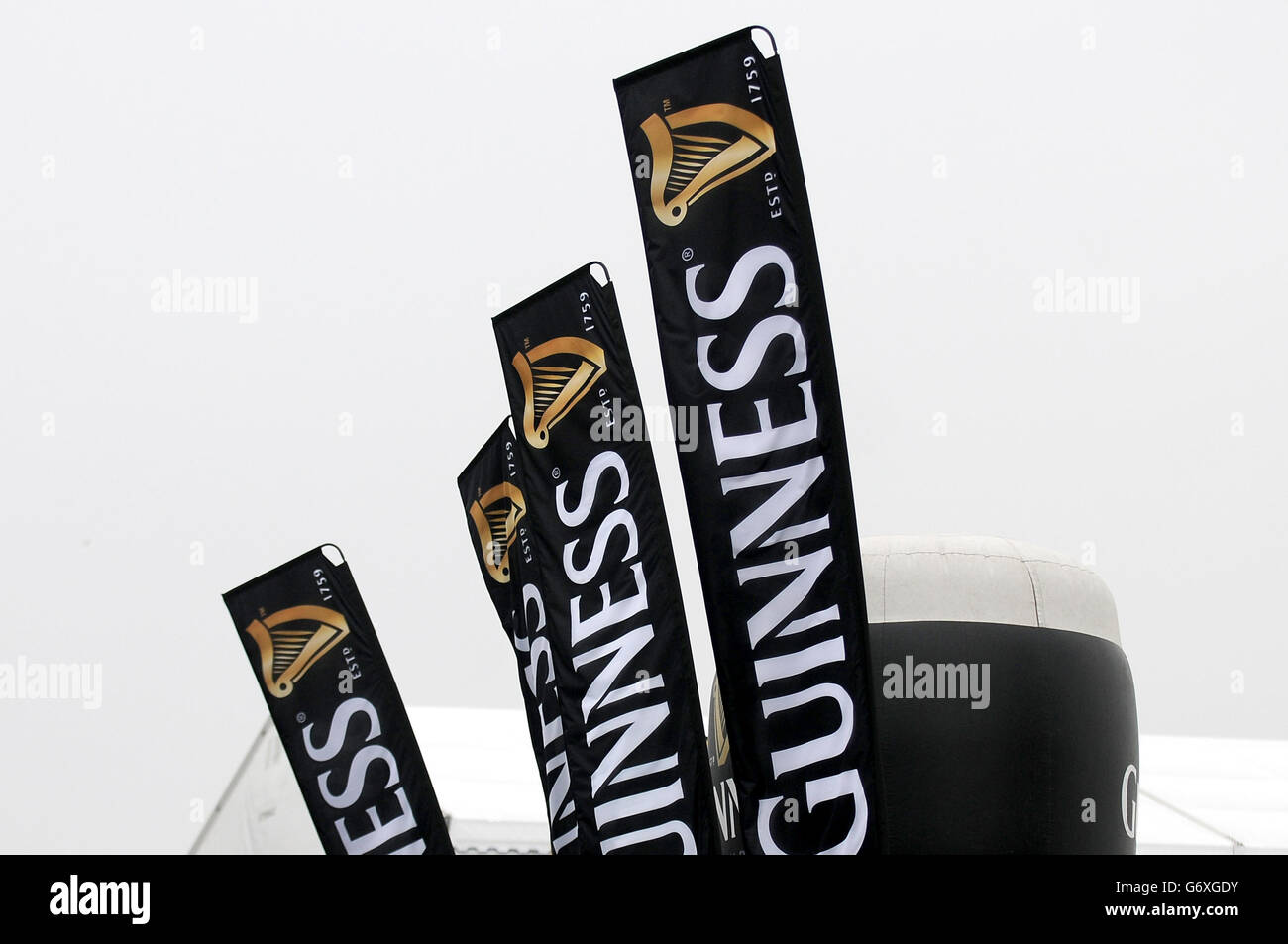 Guinness flags above the guinness village hi-res stock photography and ...