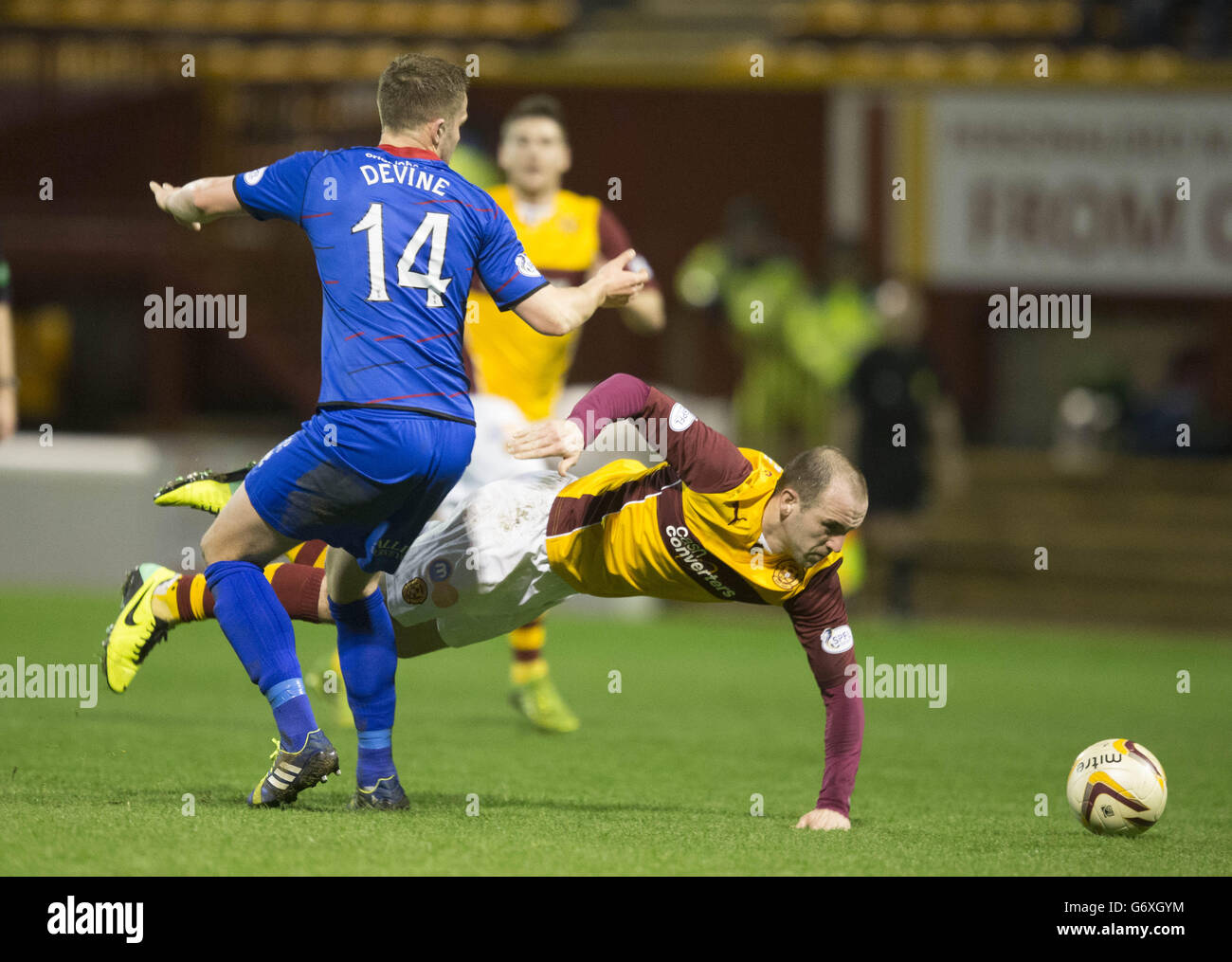 Motherwell's James McFadden (right) in action with Inverness Danny ...