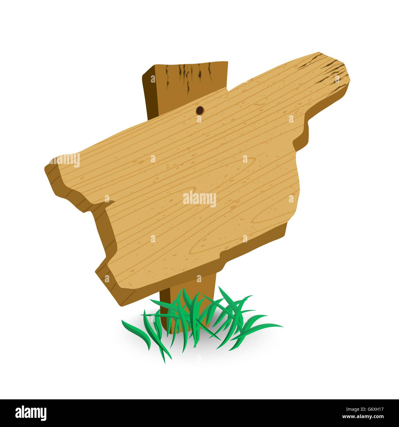 Wooden sign with green grass Stock Vector Image & Art - Alamy