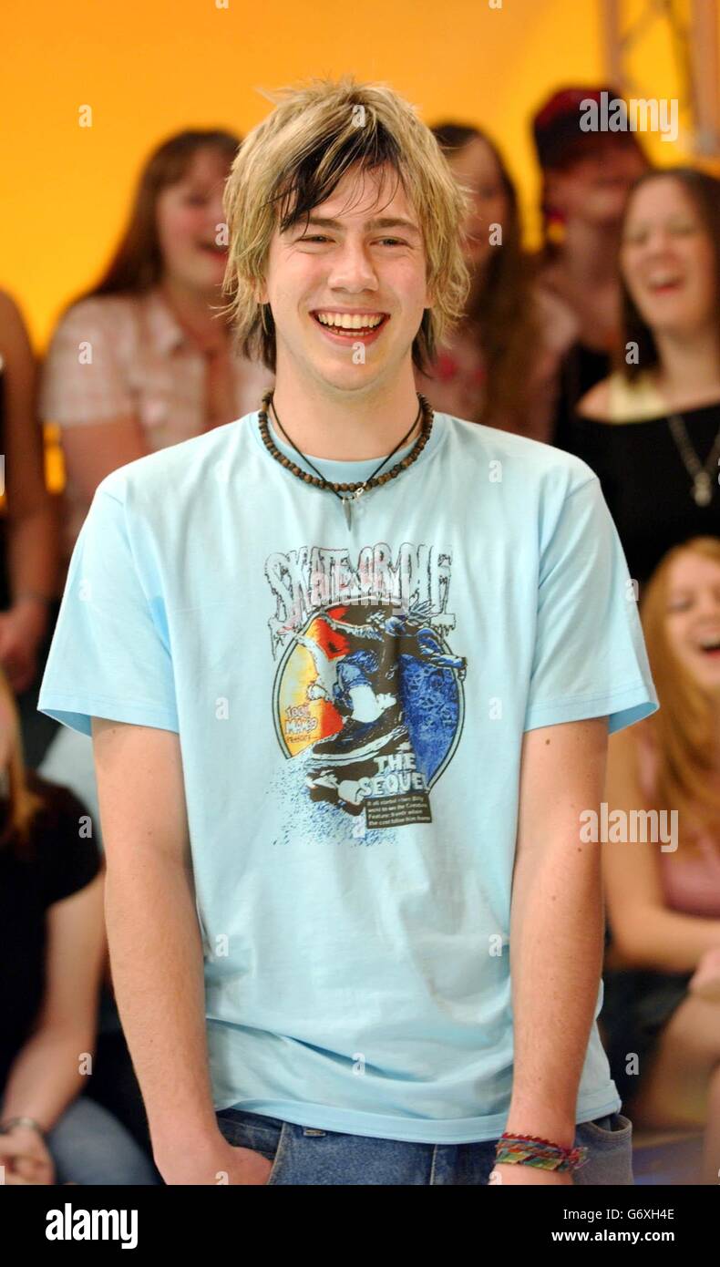 James Bourne from boyband Busted during their guest appearance on MTV ...