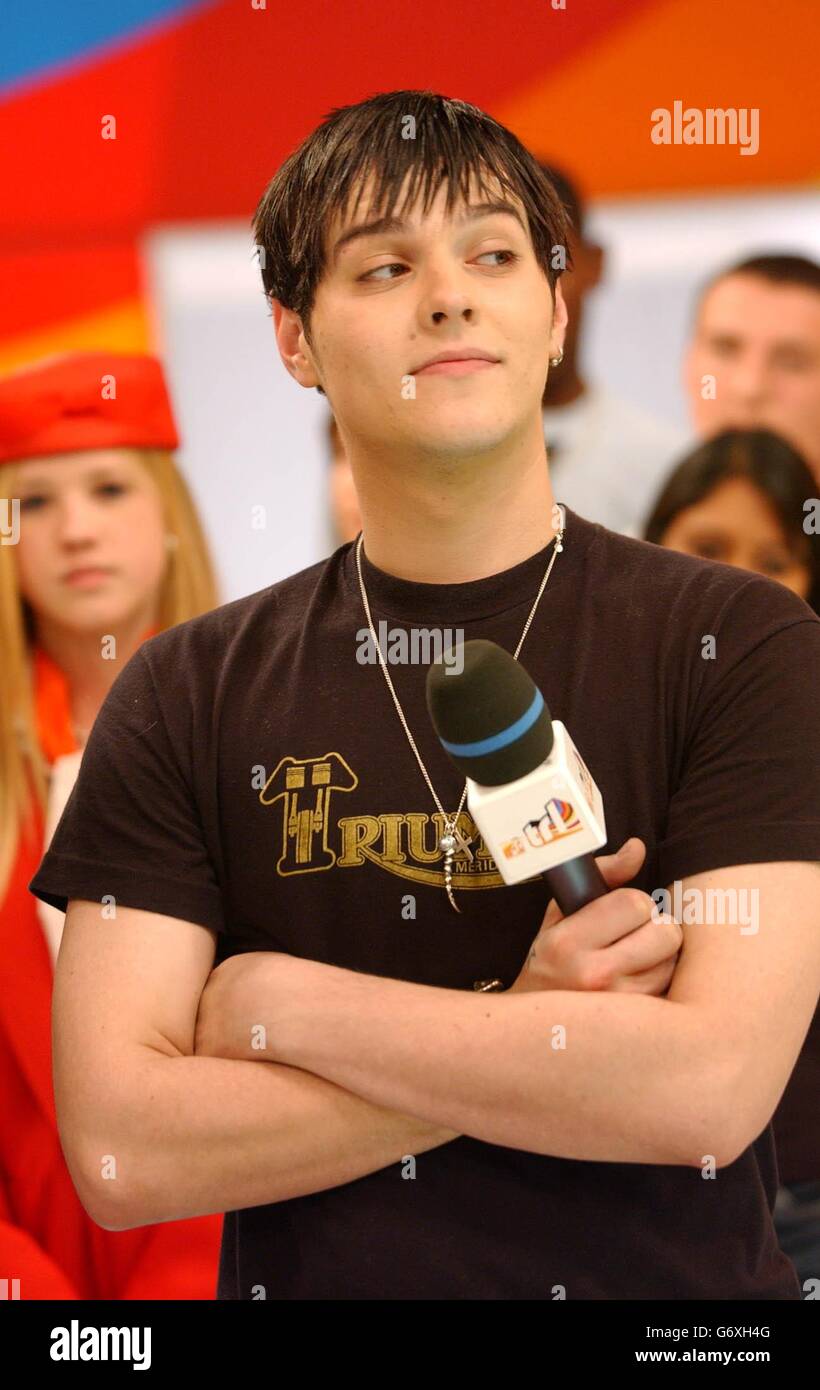 Matt Willis from boyband Busted during their guest appearance on MTV ...