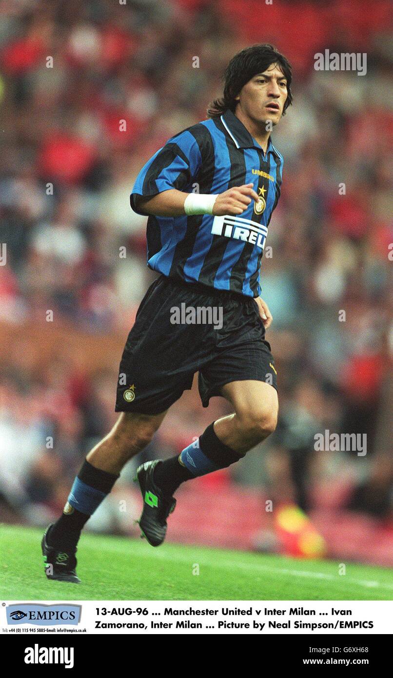 13-AUG-96. Manchester United v Inter Milan. Ivan Zamorano, Inter Milan ...