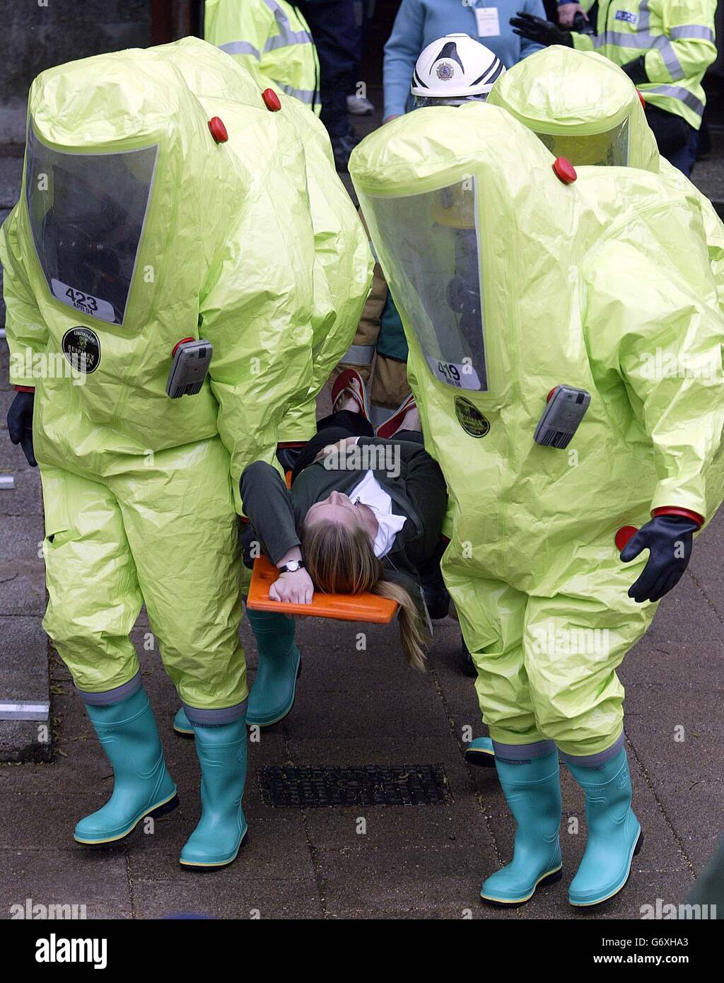 A simulated chemical attack Stock Photo - Alamy