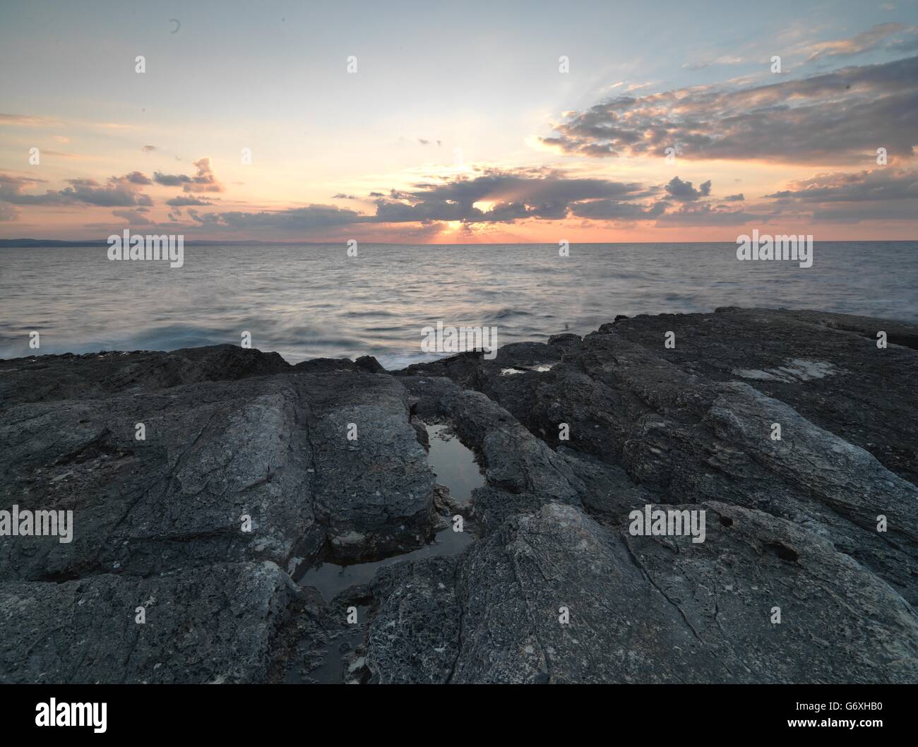 Long exposure shot on the beautiful landscape Stock Photo - Alamy