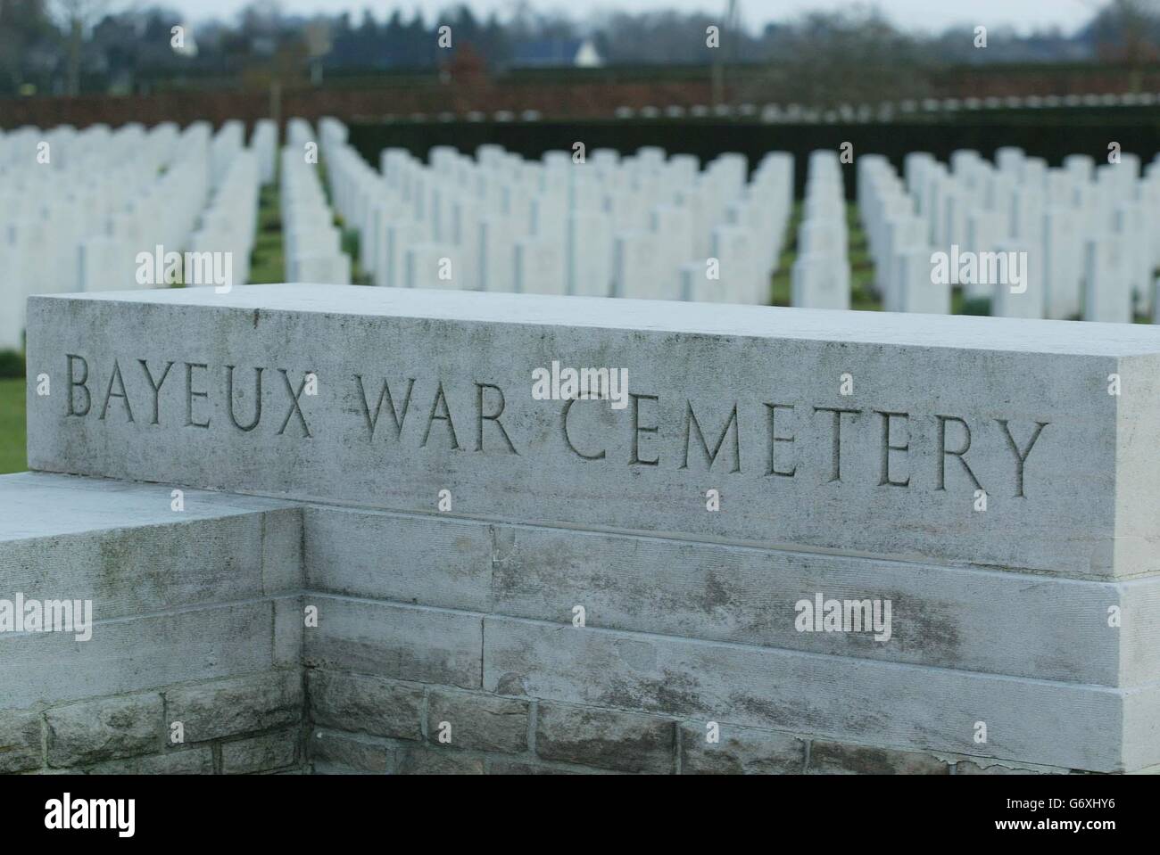 General view of the British war cemetery in Bayeux, Normandy, northern ...