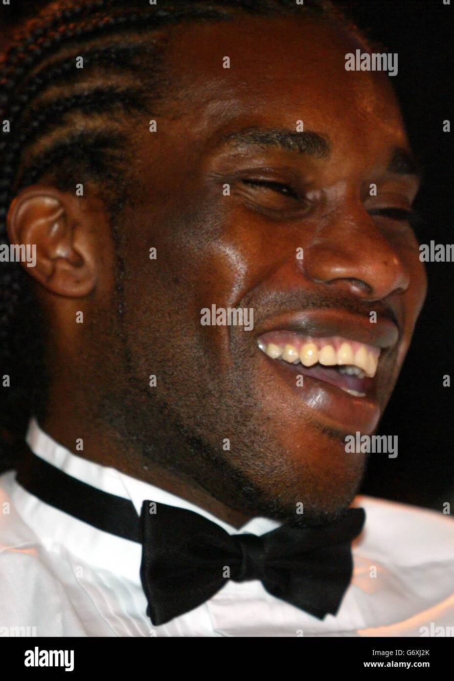 Bolton's Jay Jay Okocha relaxes at the PFA Awards Dinner at the ...