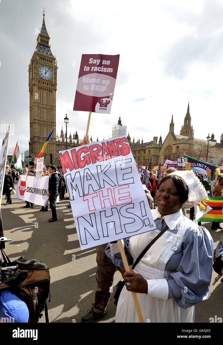International Anti-Racism Day march Stock Photo - Alamy