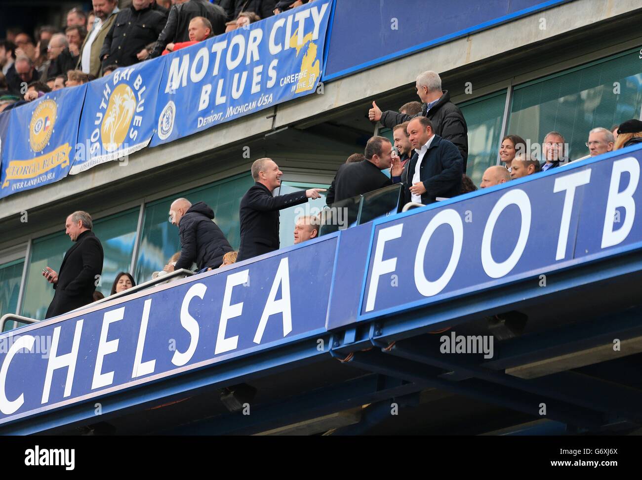 Chelseas owner roman abramovich right in the stands hi-res stock ...