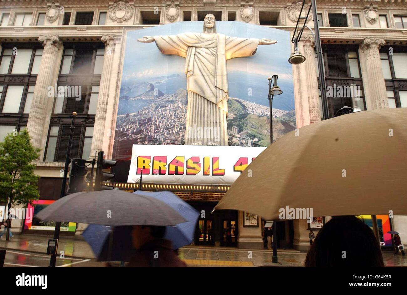A replica of Rio's 'Christ the Redeemer' statue which has been erected ...