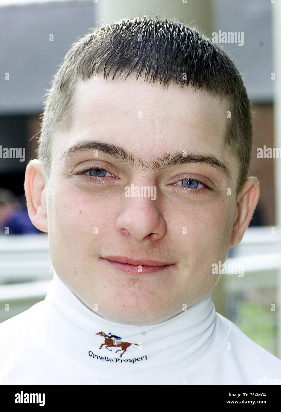D Williams Jockey Ripon. Jockey Dean Williams at Ripon racesl Stock ...