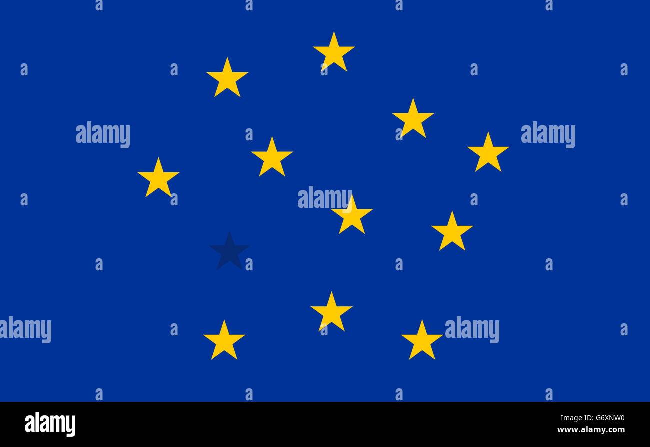 Abstract Flag of European Union with blended stars Stock Vector Image ...