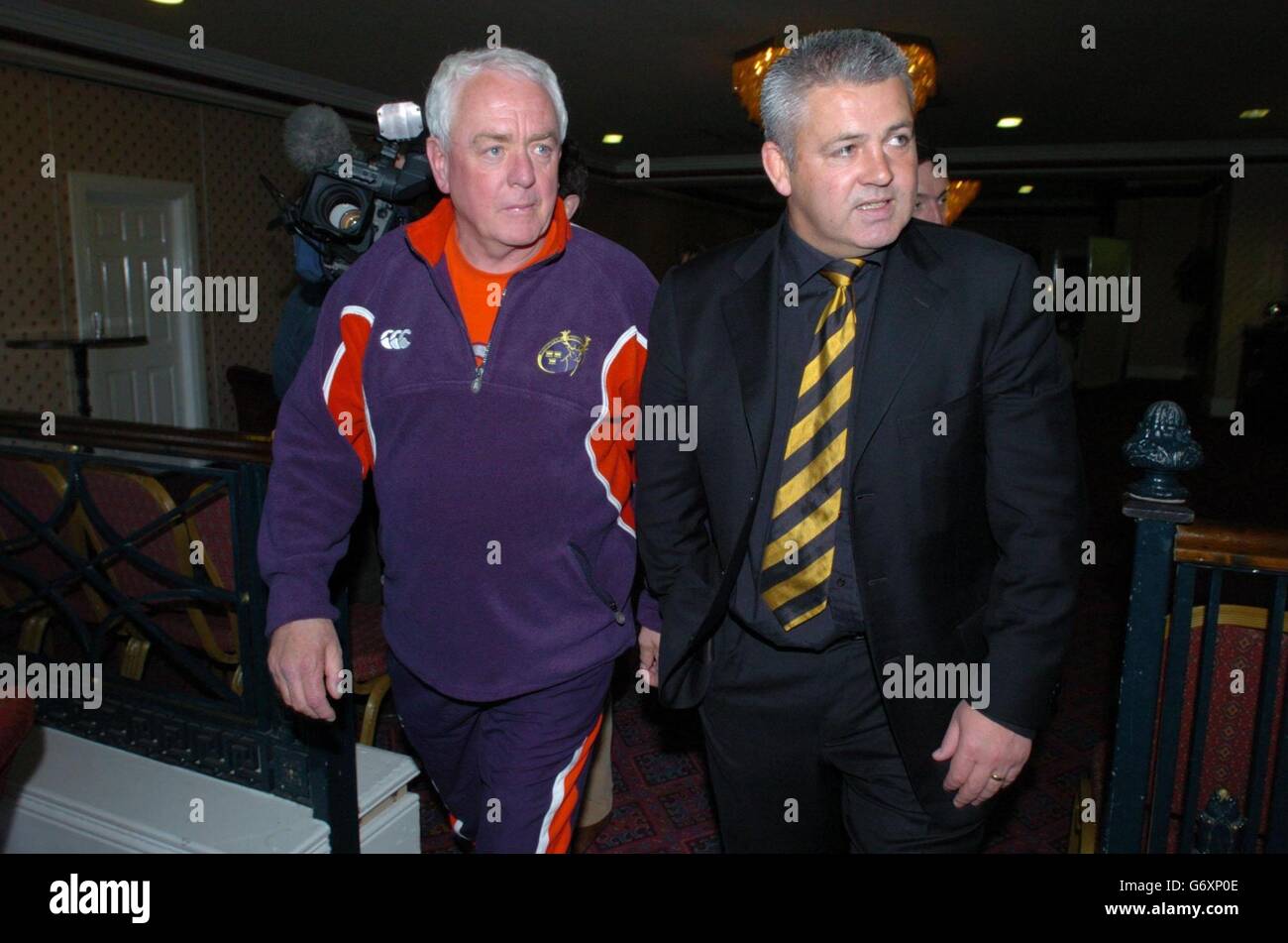 Munster coach, Alan Gaffney (left) and Wasps coach Warren Gatland ...