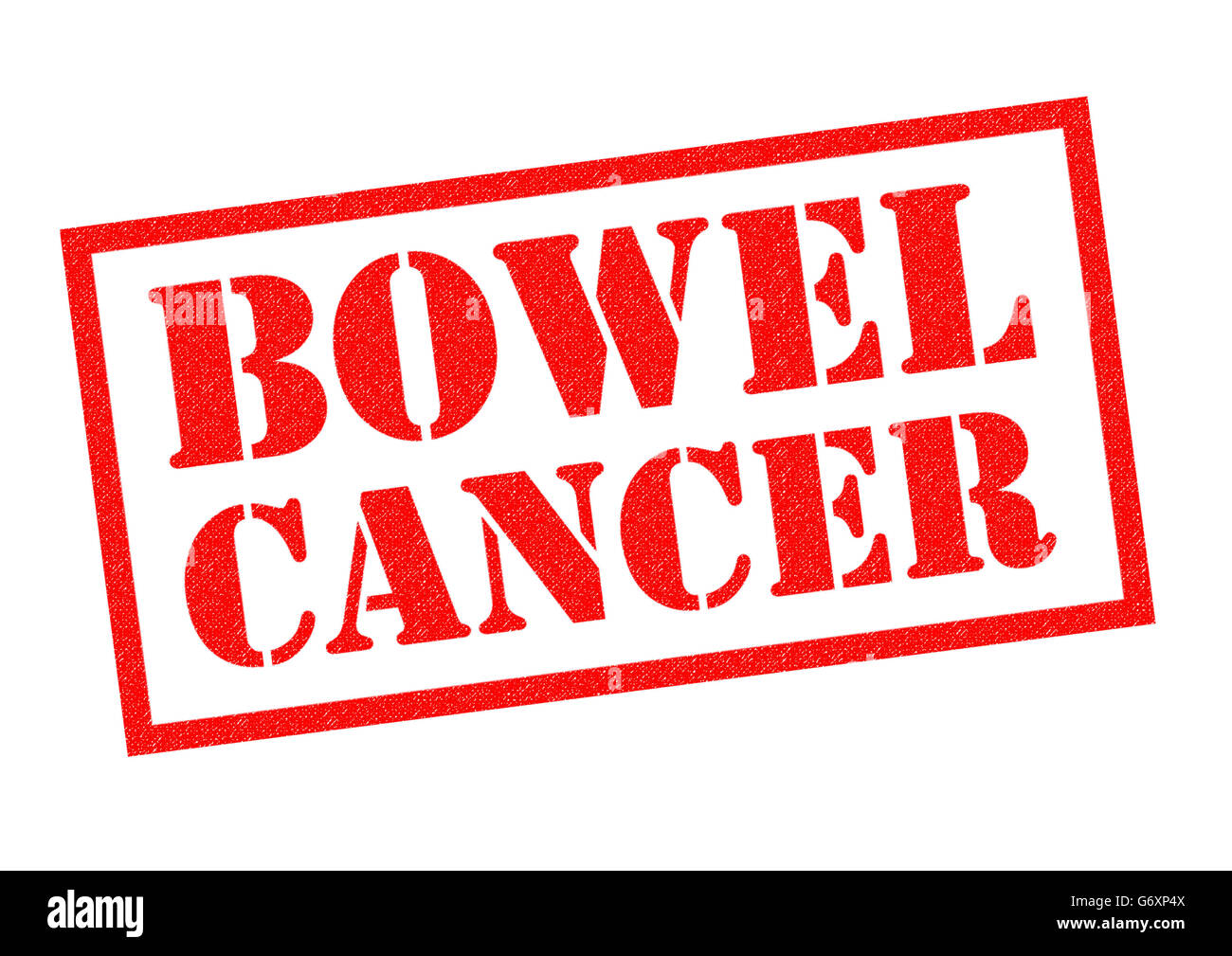 BOWEL CANCER red Rubber Stamp over a white background Stock Photo - Alamy