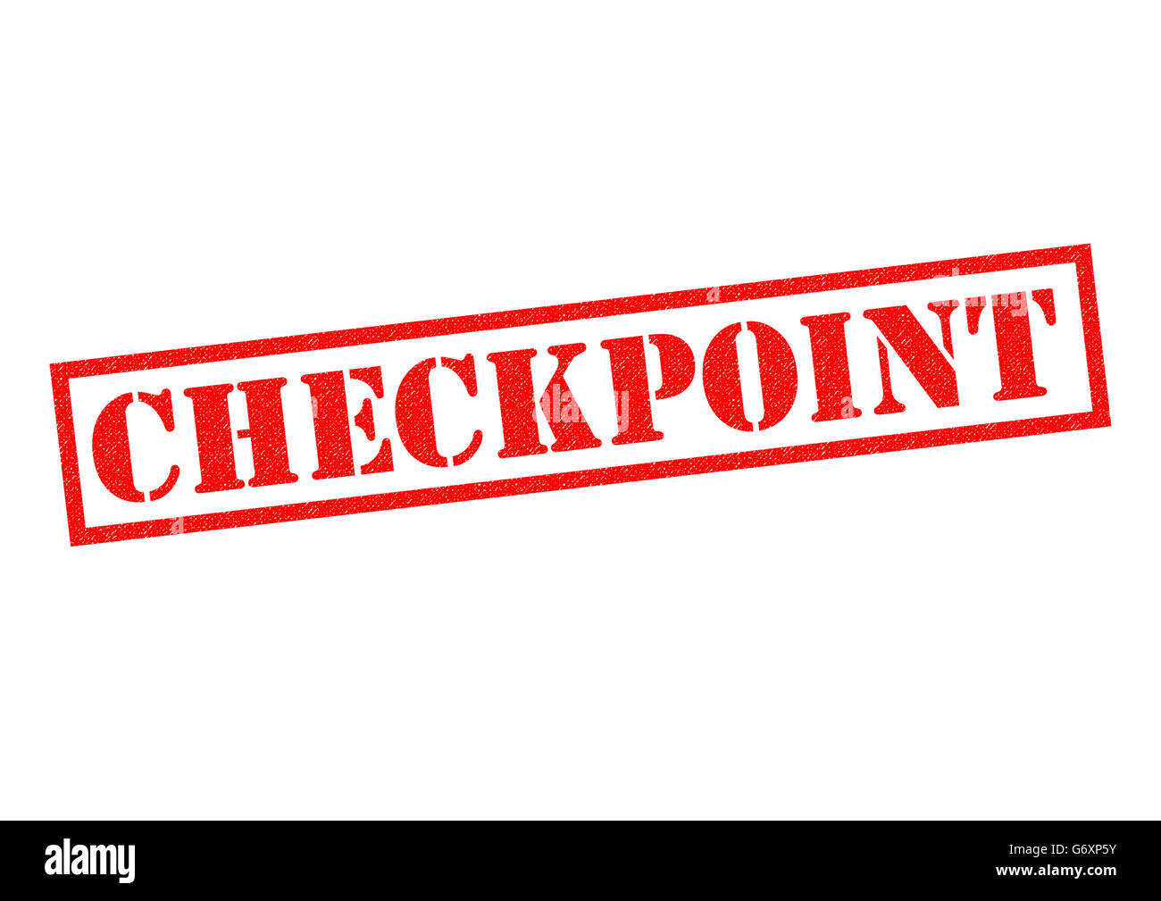 CHECKPOINT red Rubber Stamp over a white background Stock Photo - Alamy