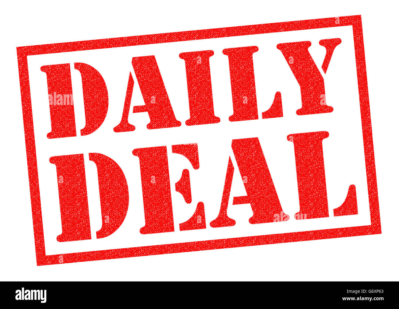 DAILY DEAL red Rubber Stamp over a white background Stock Photo - Alamy
