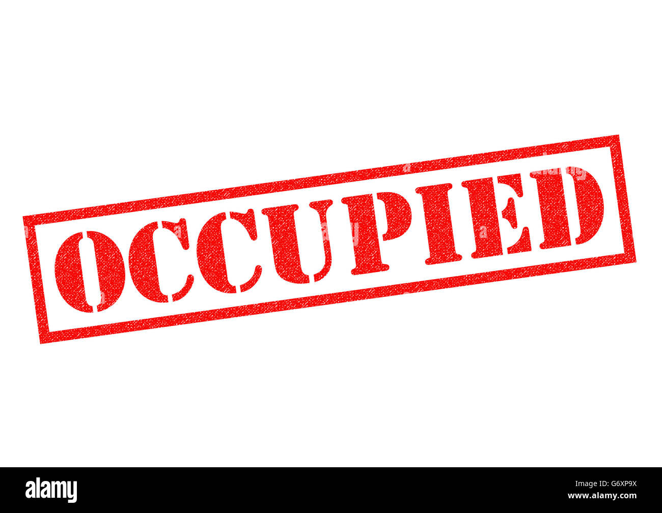 OCCUPIED red Rubber Stamp over a white background Stock Photo - Alamy
