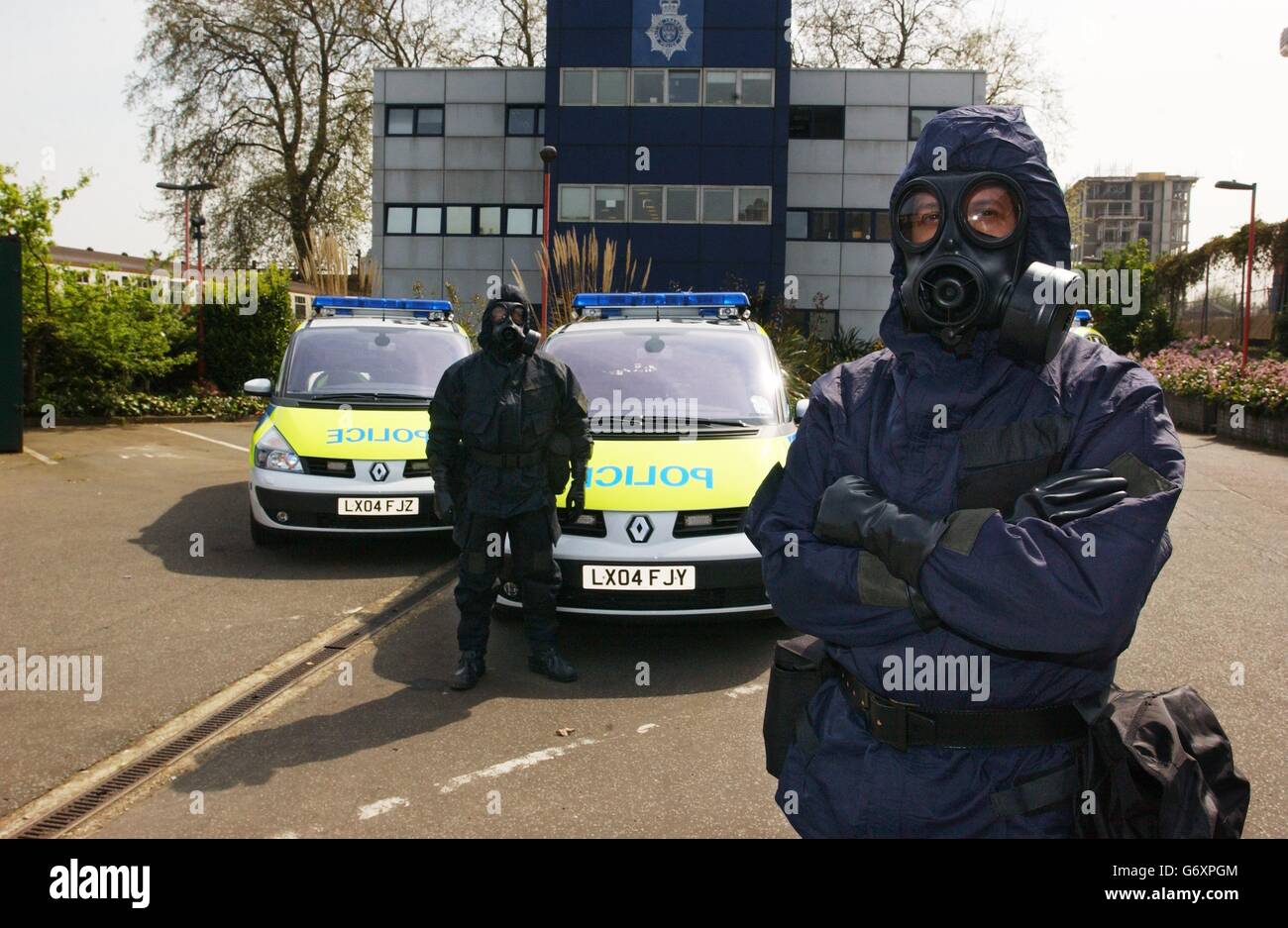 Specially trained officers from the british transport police show hi ...