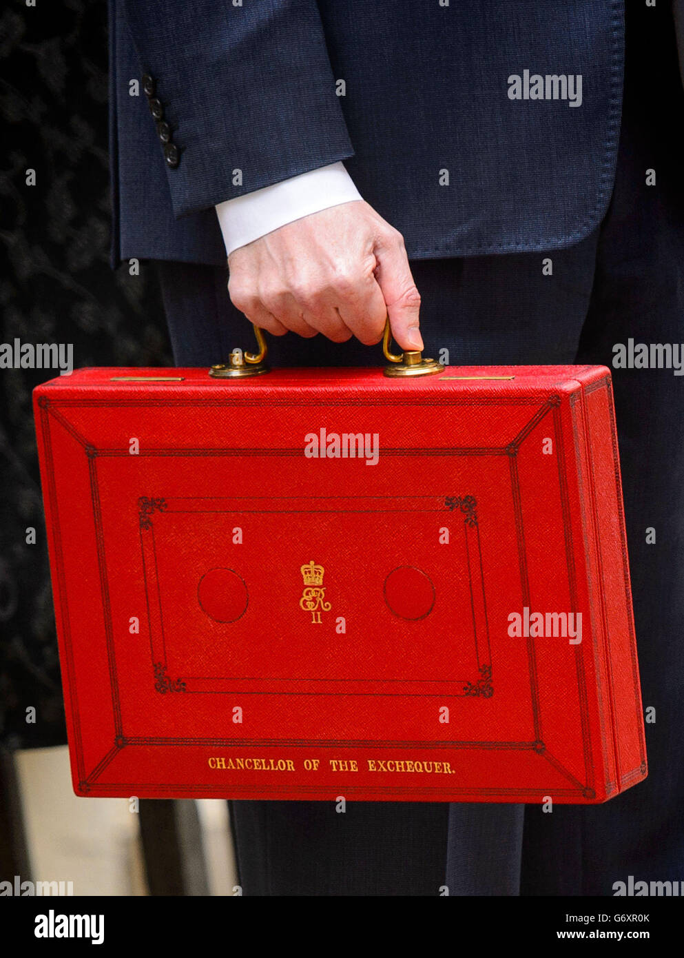 Chancellor of the Exchequer George Osborne outside 11 Downing Street ...