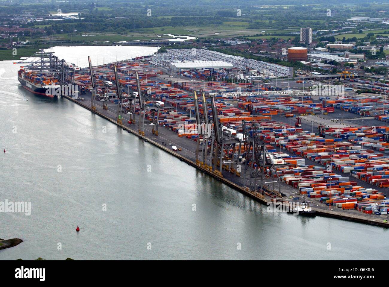 Aerial View Southampton Port Southampton High Resolution Stock ...