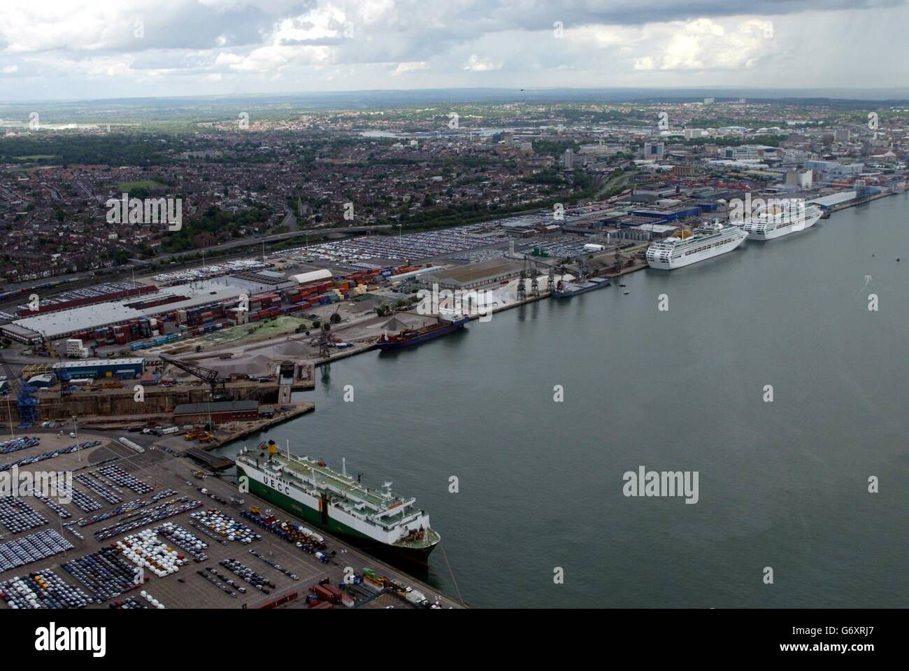 Aerial View Southampton Port Southampton High Resolution Stock ...