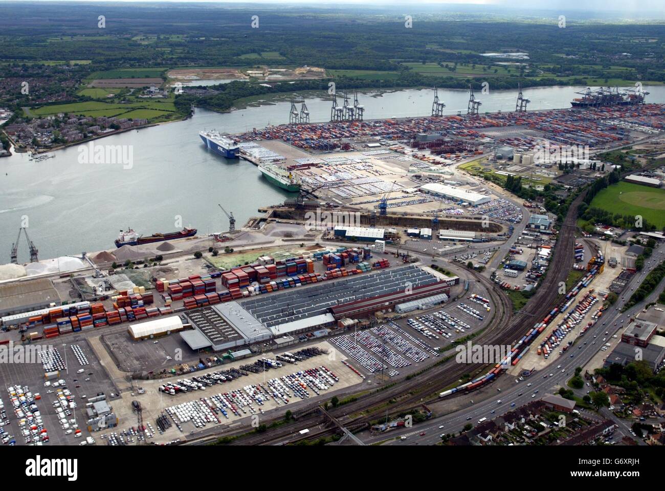 Aerial Views of Southampton Stock Photo - Alamy