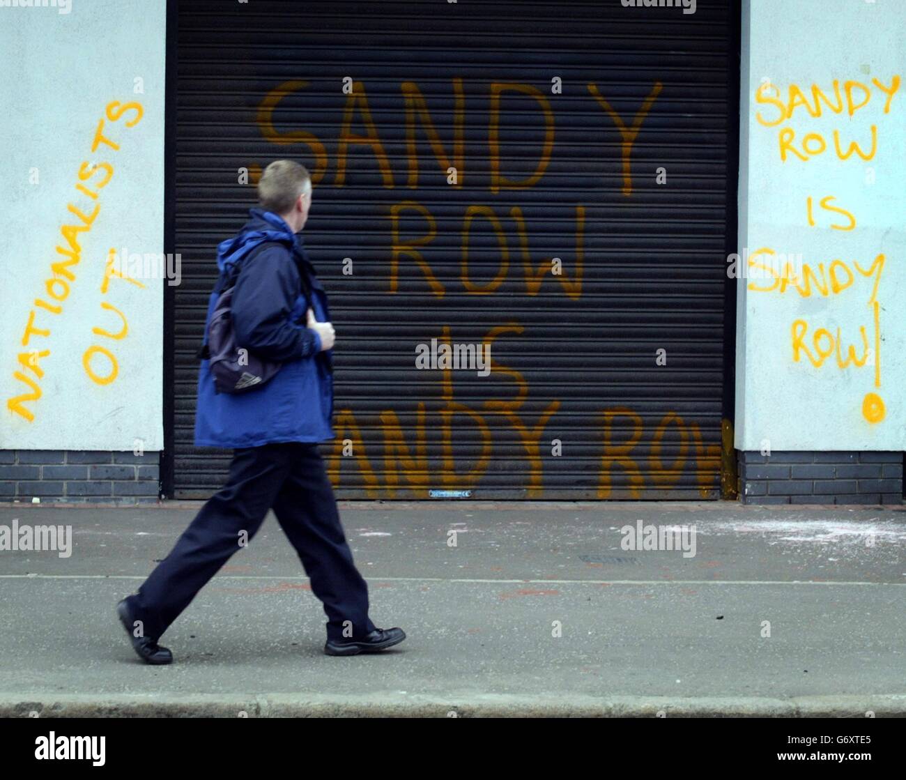 Graffiti on walls in the Sandy Row area Stock Photo - Alamy