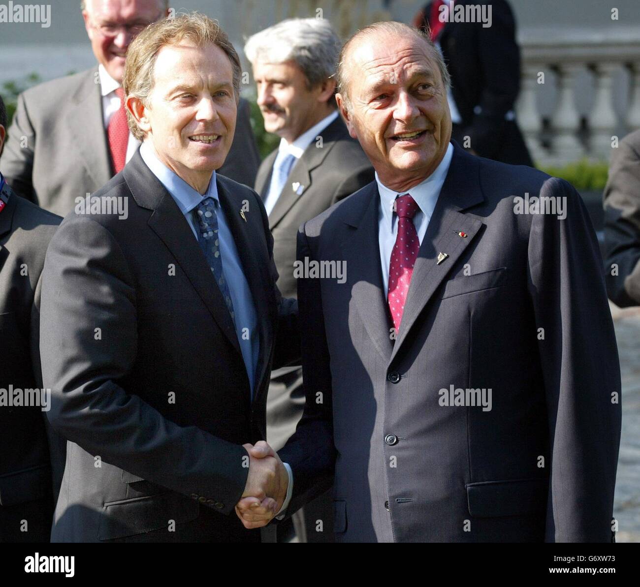 Prime Minister Tony Blair with French President Jacques Chirac at ...