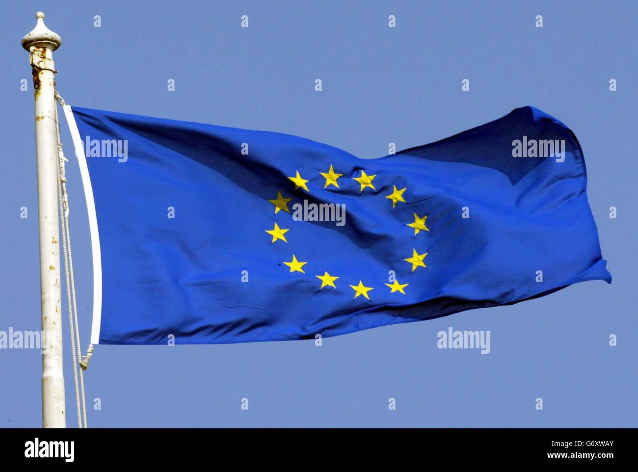 The euro flag flying over farmleigh house hi-res stock photography and ...